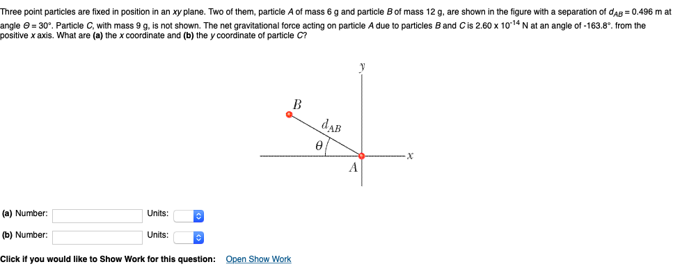 Solved Three point particles are fixed in position in an xy | Chegg.com