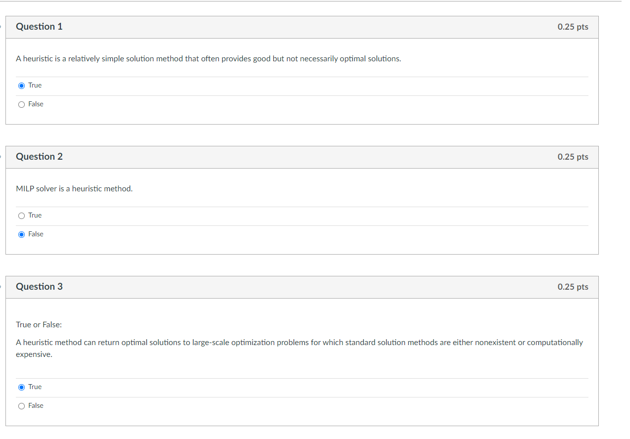 Solved A heuristic is a relatively simple solution method | Chegg.com