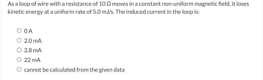 Solved As ﻿a loop of ﻿wire with a resistance of 10Ω ﻿moves | Chegg.com