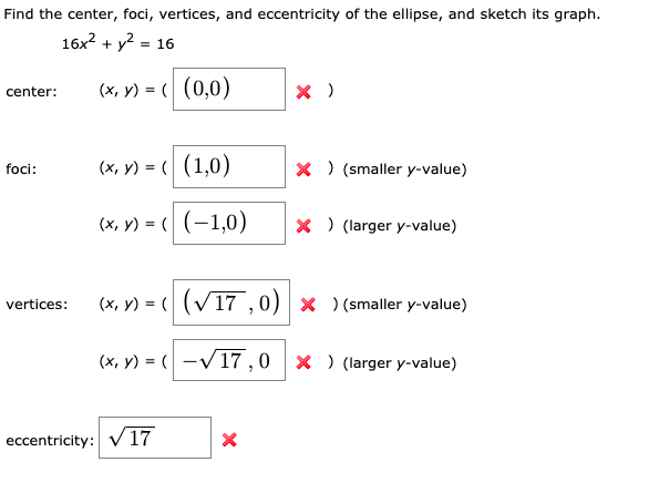 Solved Find The Center Foci Vertices And Eccentricity Of Chegg solved-find-the-center-foci-vertices-and-eccentricity-of-chegg