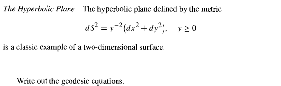 Solved The Hyperbolic Plane The hyperbolic plane defined by | Chegg.com