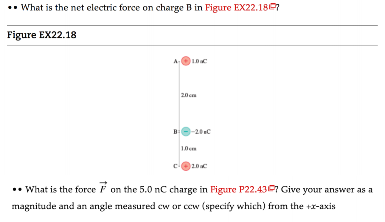 Solved •• What is the net electric force on charge B in | Chegg.com