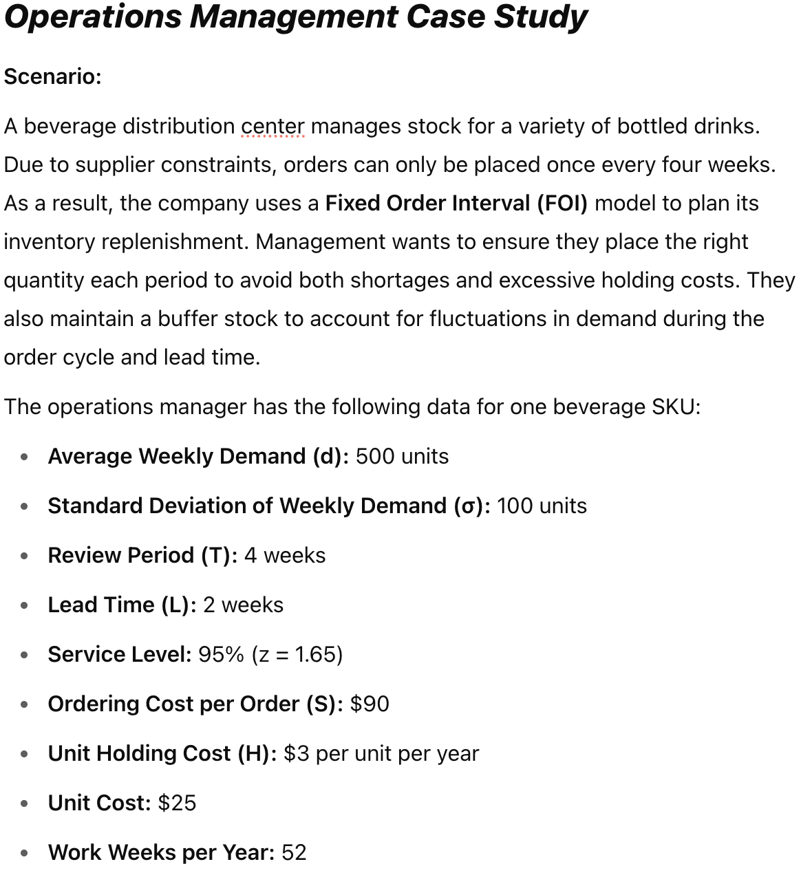 Solved Planning Inventory in Scheduled Replenishment | Chegg.com