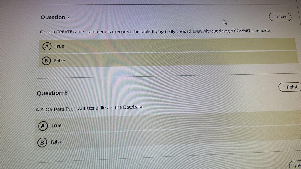 Solved When a table is created, what is the default value of | Chegg.com