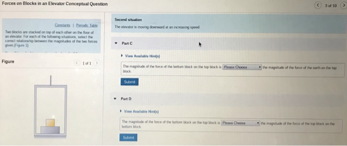 Forces on Blocks in an Elevator Conceptual Question 3 | Chegg.com