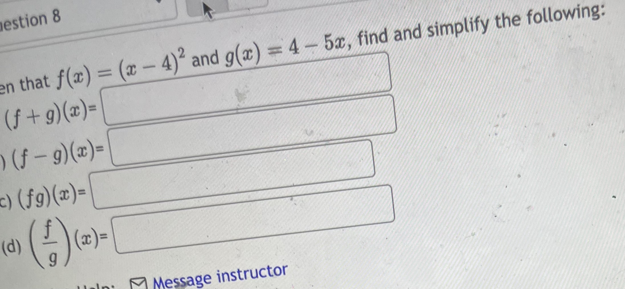 Solved nhe in evaluate the expressions below.estion 8 en | Chegg.com