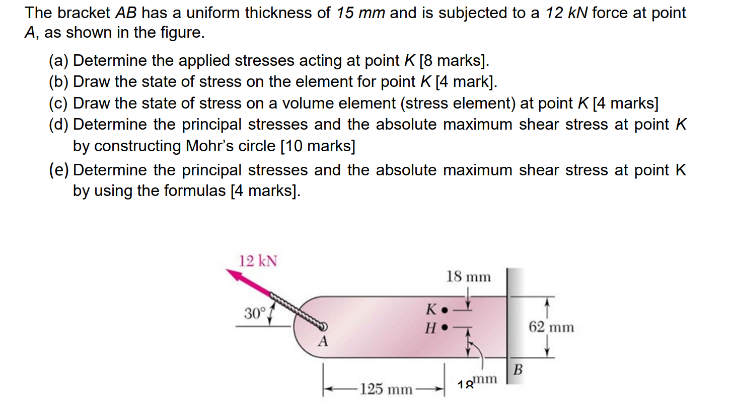 Solved The dimension from the base edge to 'H' is 18mm, it | Chegg.com
