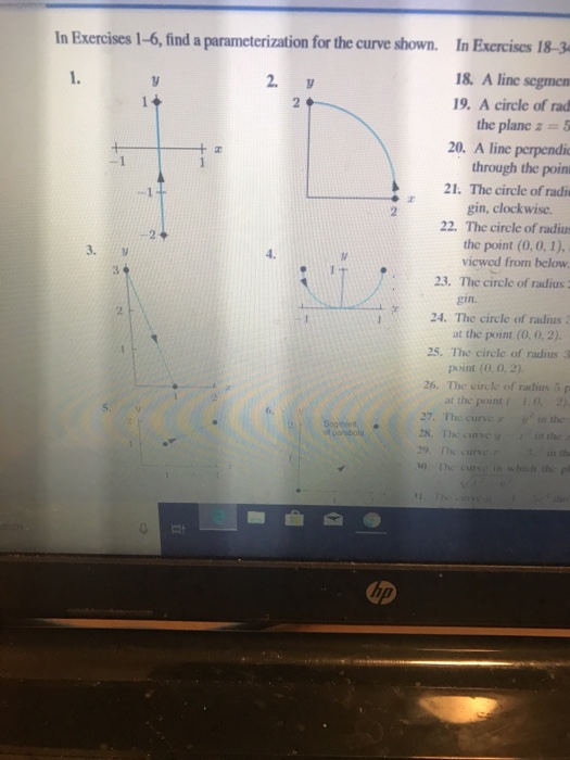 Solved In Exercises 1-6, find a parameterization for the | Chegg.com