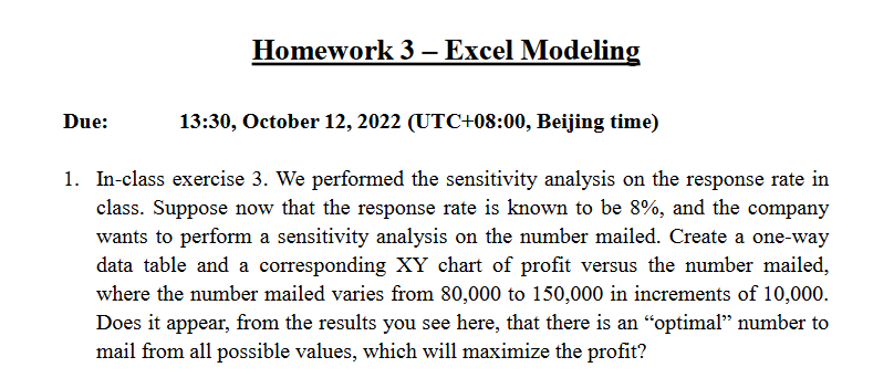 1. In-class exercise 3 . We performed the sensitivity | Chegg.com