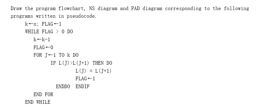 Solved Draw the program flowchart, NS diagram and PAD | Chegg.com