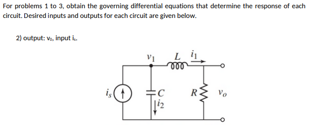 Solved For problems 1 to 3 , obtain the governing | Chegg.com