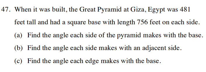 Solved 47. When it was built, the Great Pyramid at Giza, | Chegg.com