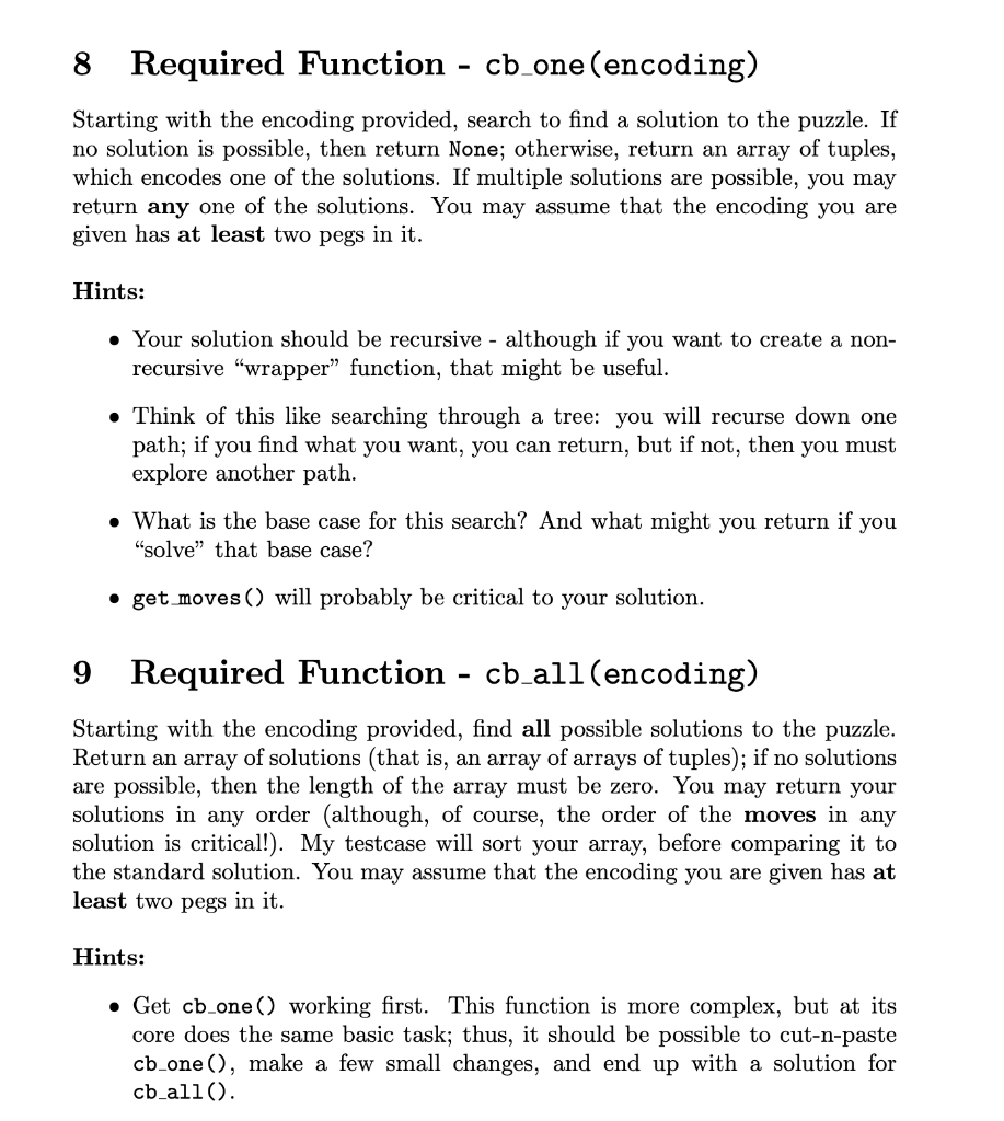 Solved 1 Overview In this project, you will be solving a | Chegg.com