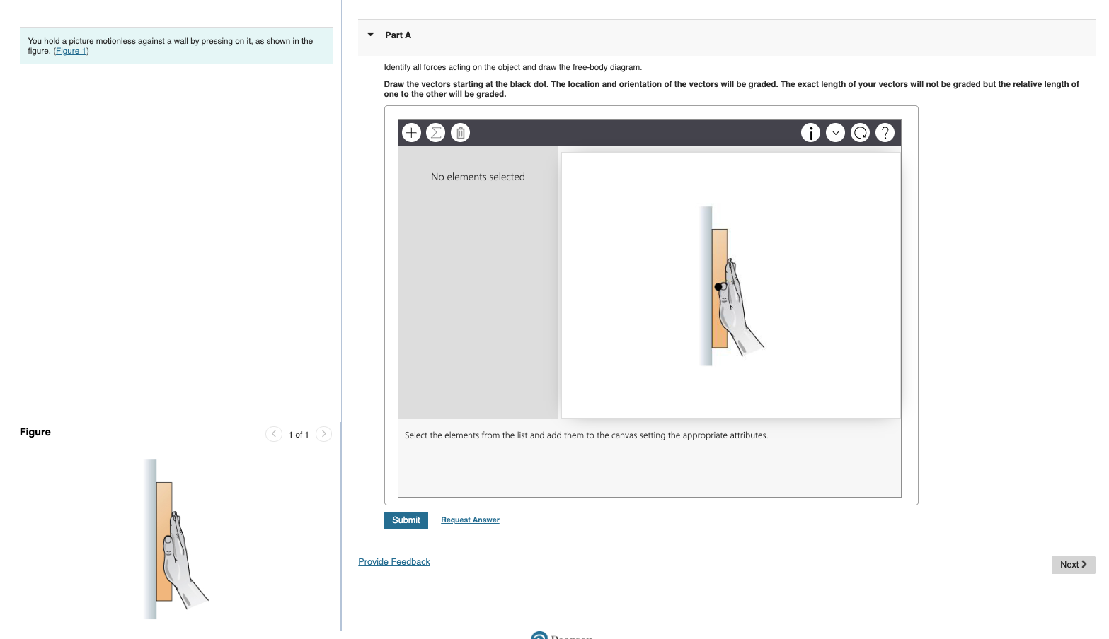Solved You hold a picture motionless against a wall by | Chegg.com