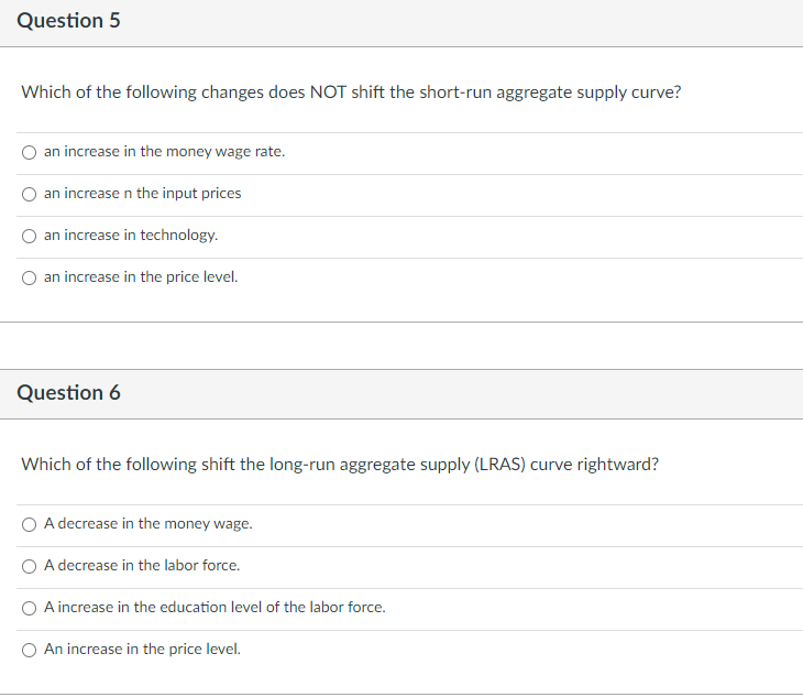 Solved Question 5 Which of the following changes does NOT | Chegg.com