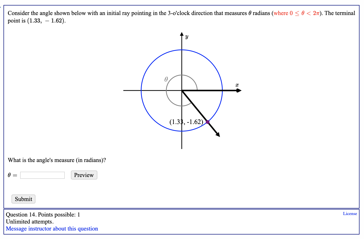 Solved Consider the angle shown below with an initial ray | Chegg.com