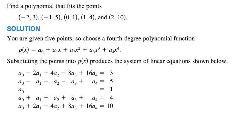 Solved Find a polynomial that fits the points (-2, 3), | Chegg.com