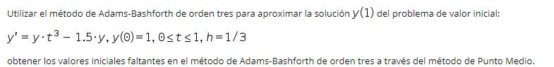 Solved use the adamns-bashforth method of order three to | Chegg.com