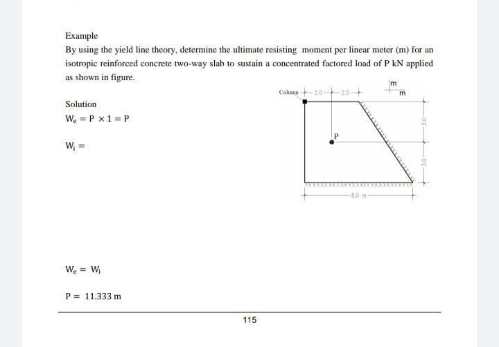 Solved Example By using the yield line theory, determine the | Chegg.com