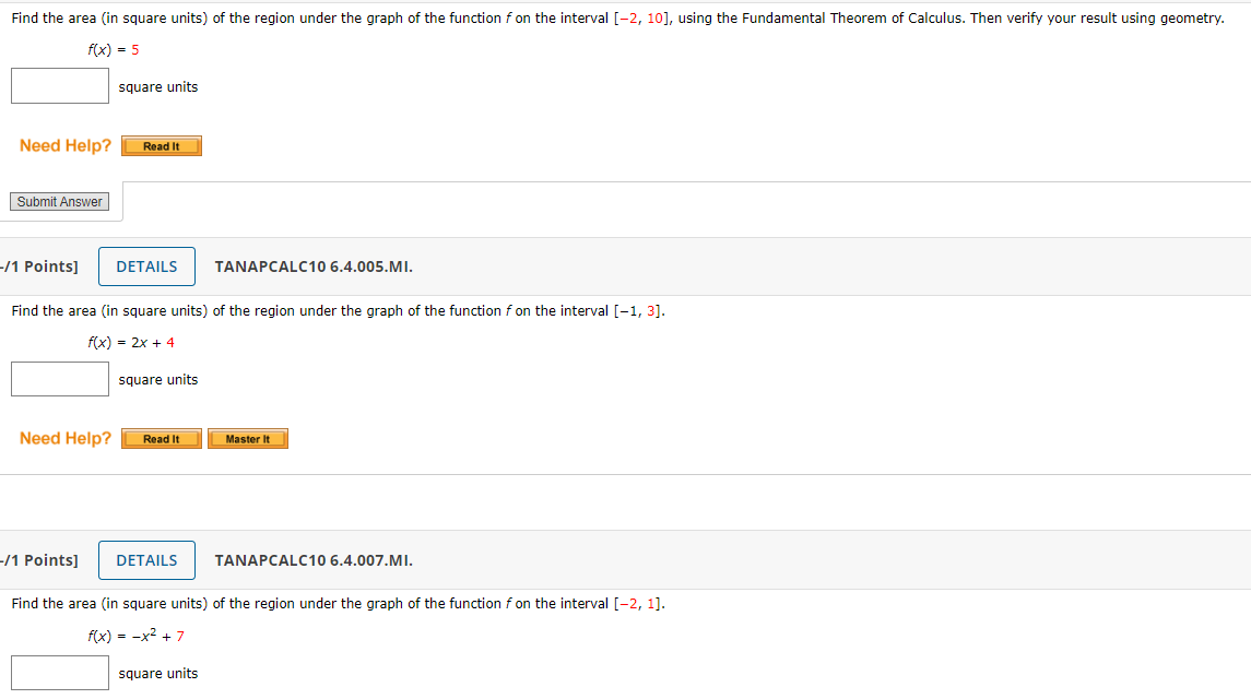 Solved Find the area (in square units) of the region under | Chegg.com