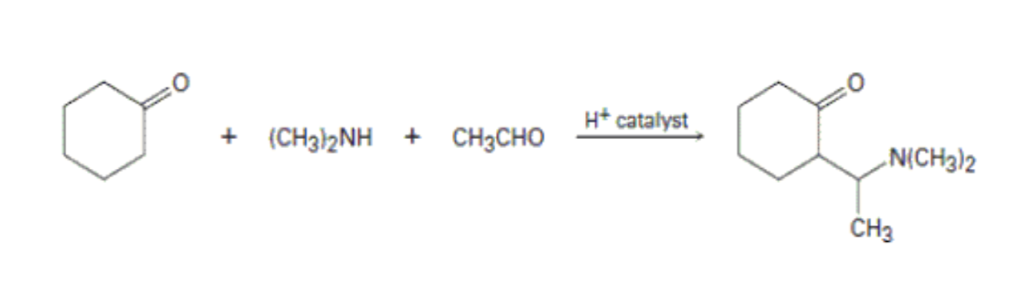 Solved 0 H+ catalyst + (CH312NH+ CH3CHO N(CH312 CH3 | Chegg.com