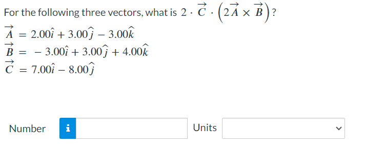 Solved For the following three vectors, what is | Chegg.com