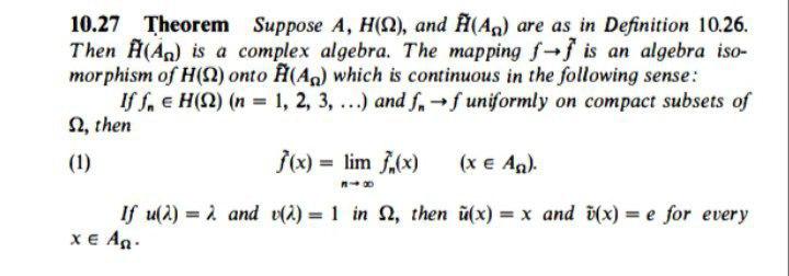 Solved 10.27 Theorem Suppose A,H(Ω), and H~(AΩ) are as in | Chegg.com