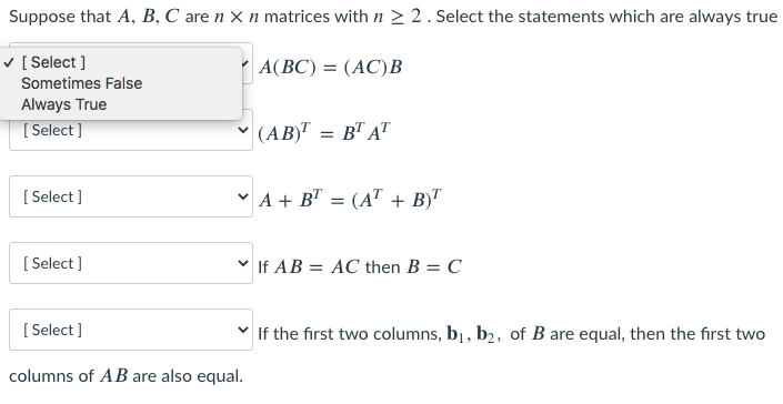 Solved Suppose that A, B, C are n x n matrices with n > 2. | Chegg.com