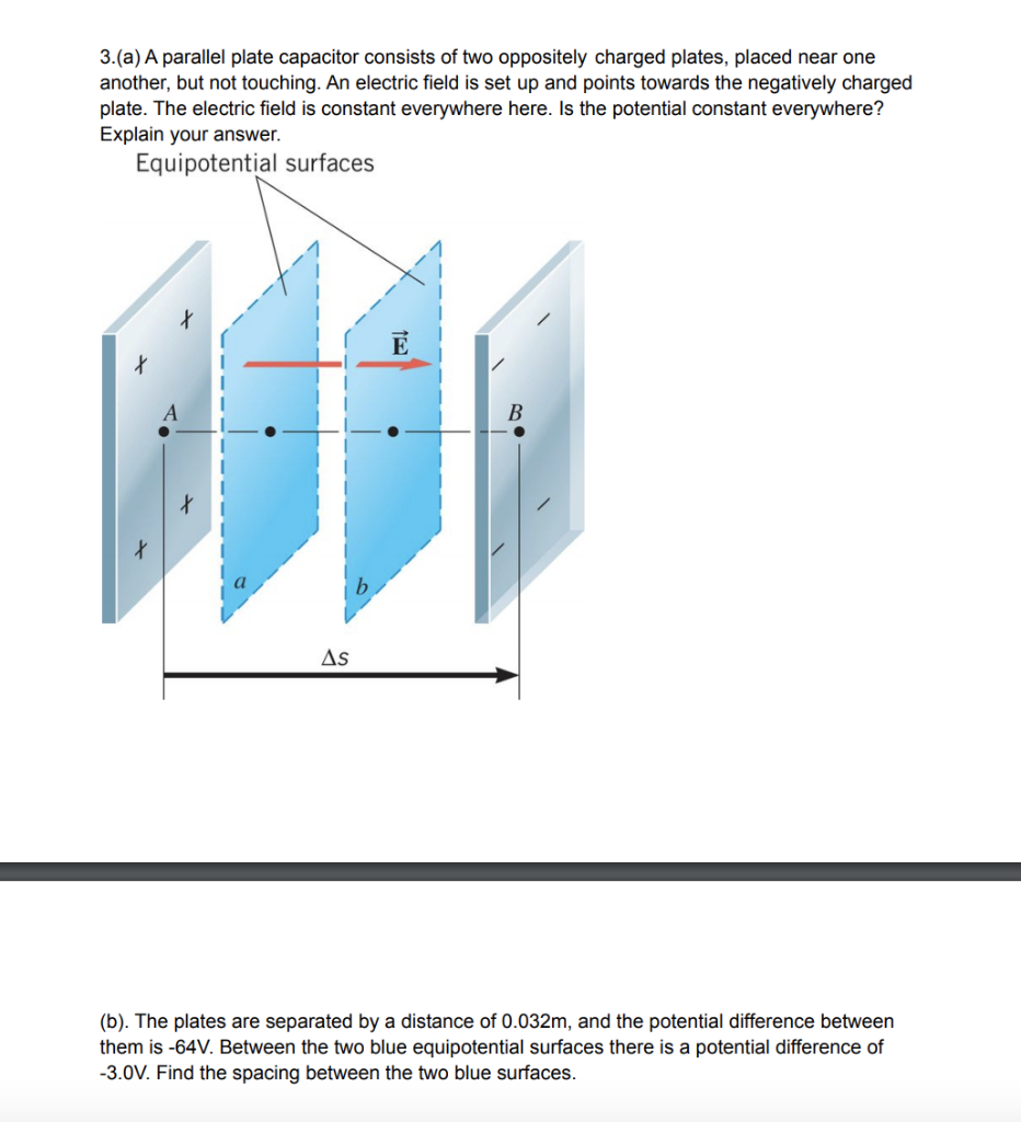 Solved 3.(a) A parallel plate capacitor consists of two | Chegg.com