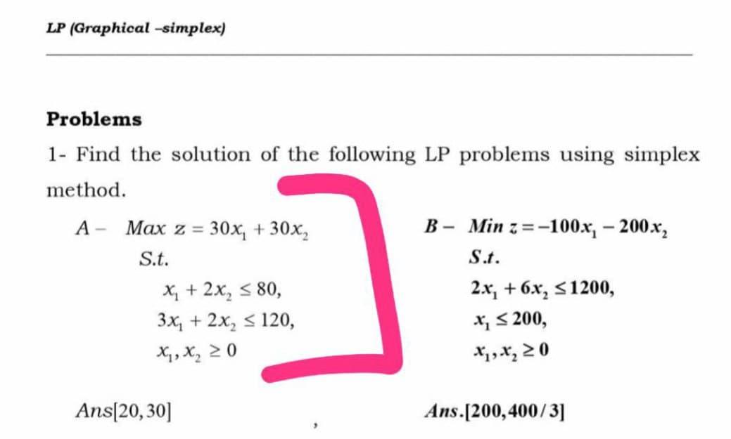 Solved Please use Graphical and simplex to solve it dont | Chegg.com