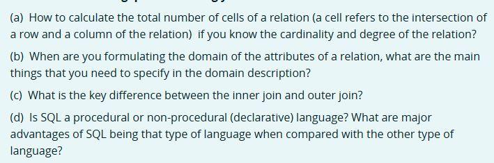 [Solved]: (a) How to calculate the total number of cells o