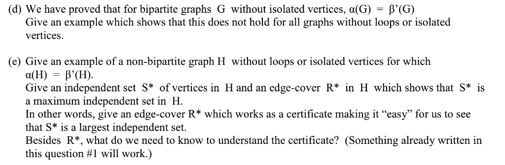 Solved Throughout this question, G is a graph without loops | Chegg.com