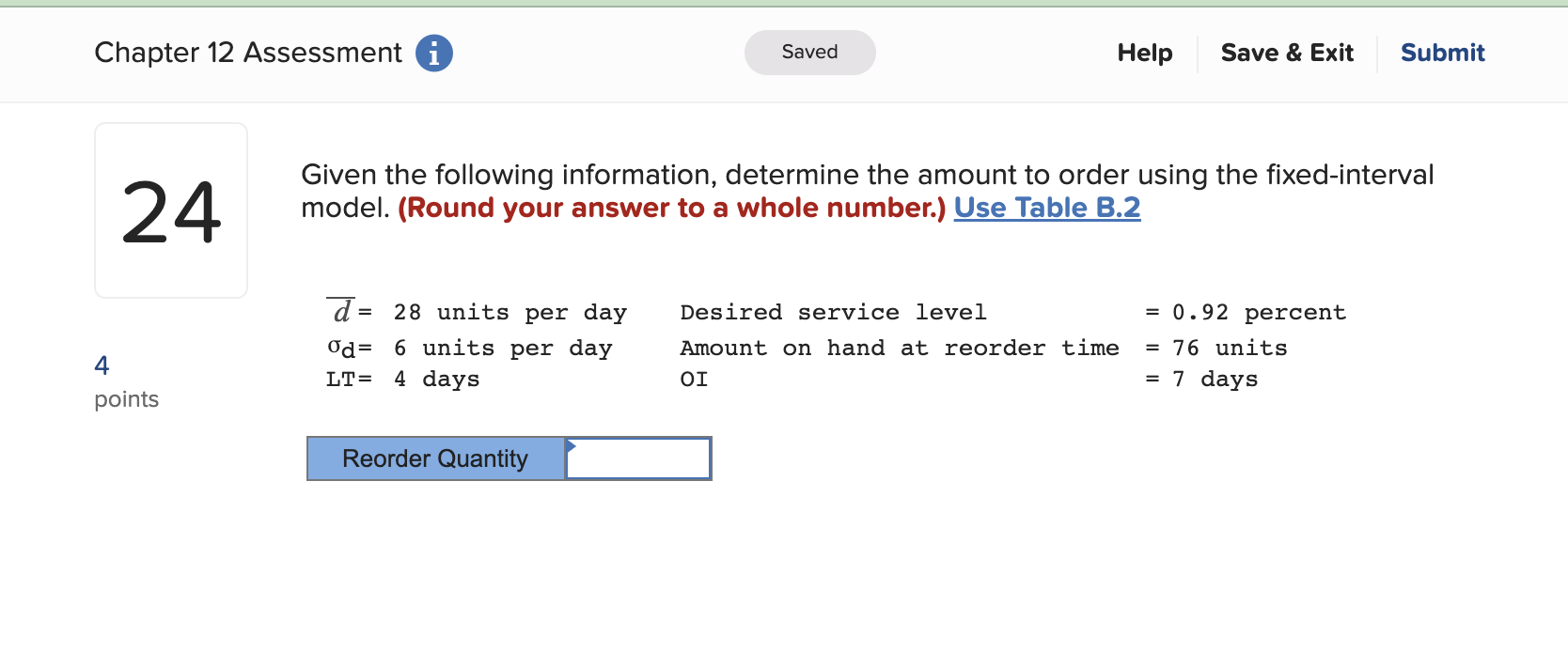 Given the following information, determine the amount | Chegg.com