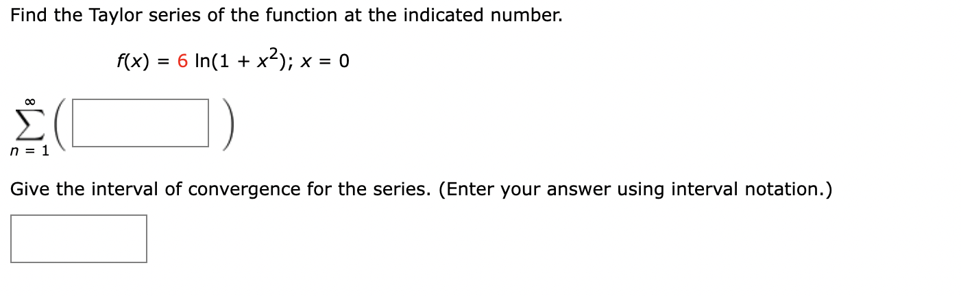 Solved Find the Taylor series of the function at the | Chegg.com