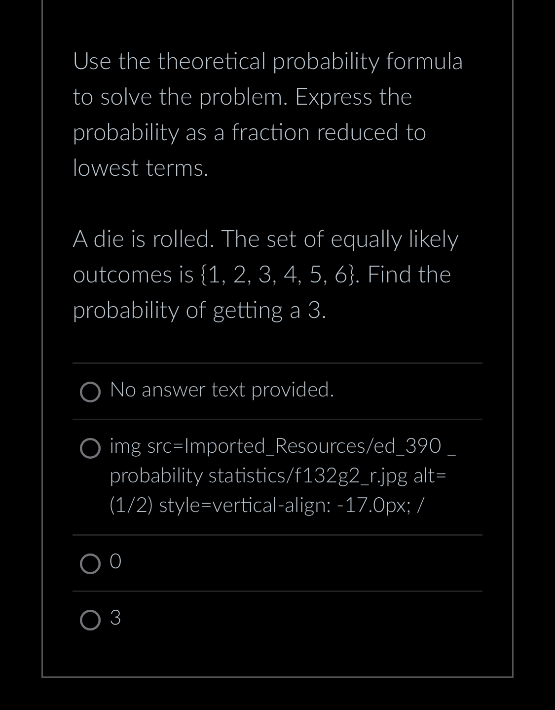 Solved Use the theoretical probability formula to solve the | Chegg.com