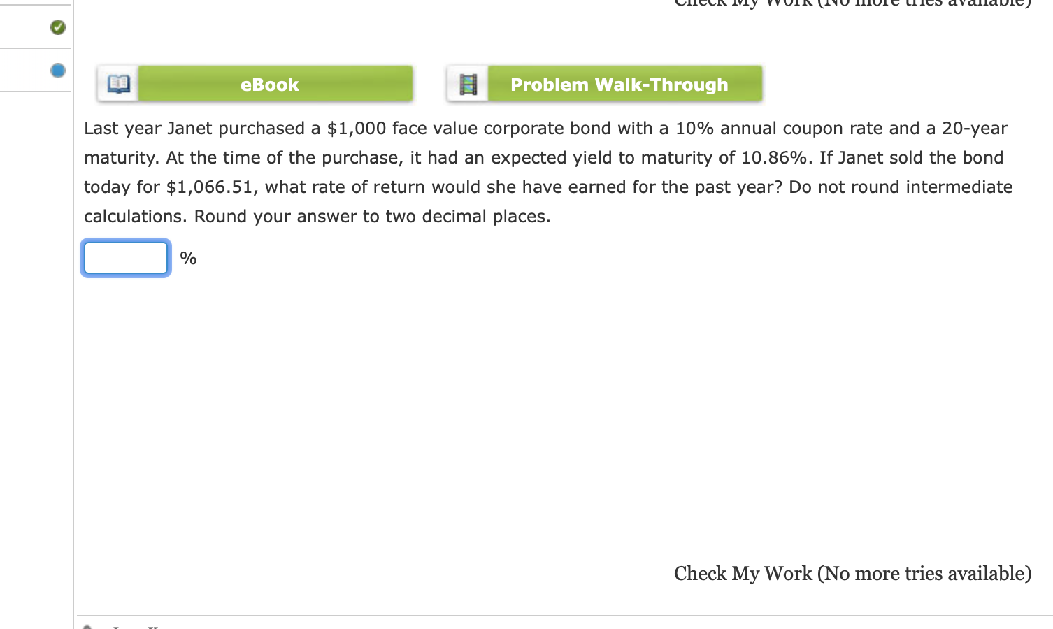 Solved eBook Problem Walk-Through Last year Janet purchased | Chegg.com