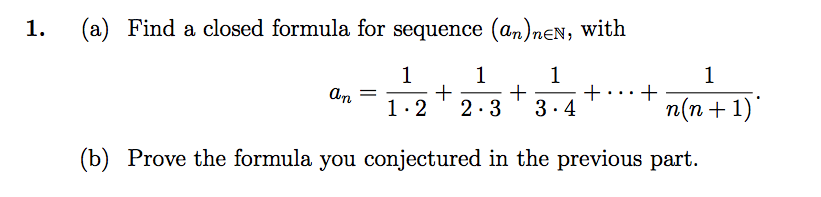 Solved (a) Find a closed formula for sequence (arn)nEN, with | Chegg.com