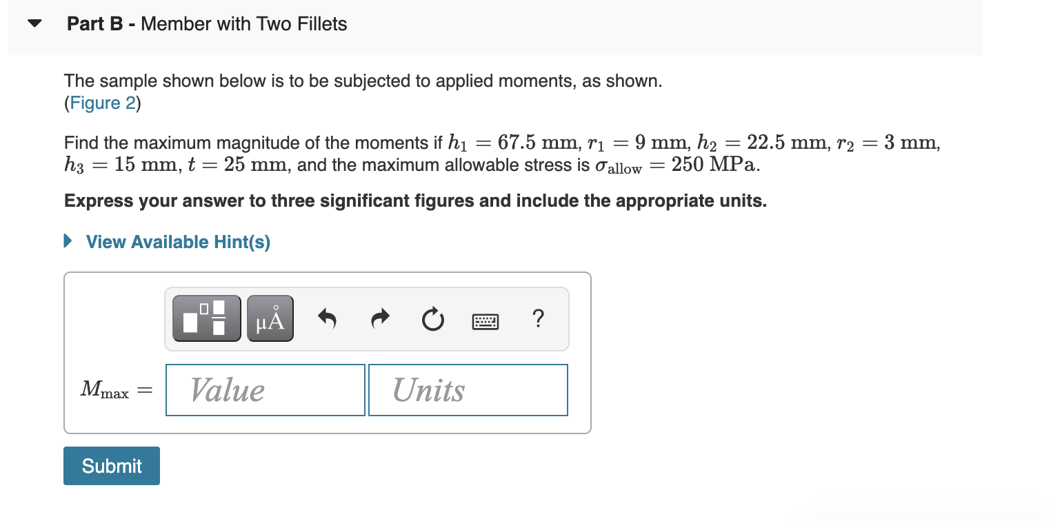 Solved Review Part A - Member with Notched Edges The notched | Chegg.com