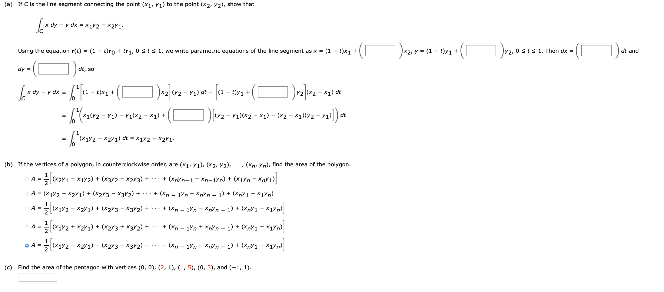 Solved (a) If C is the line segment connecting the point | Chegg.com
