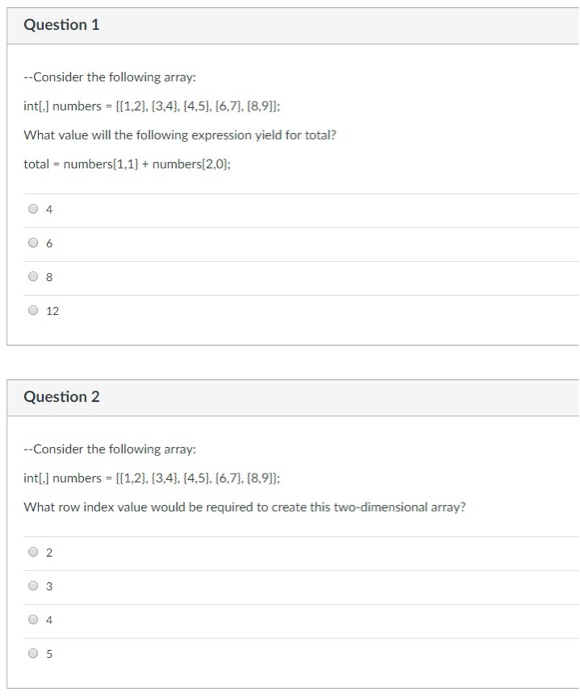 Solved Question 1 Consider The Following Array Intl 8006