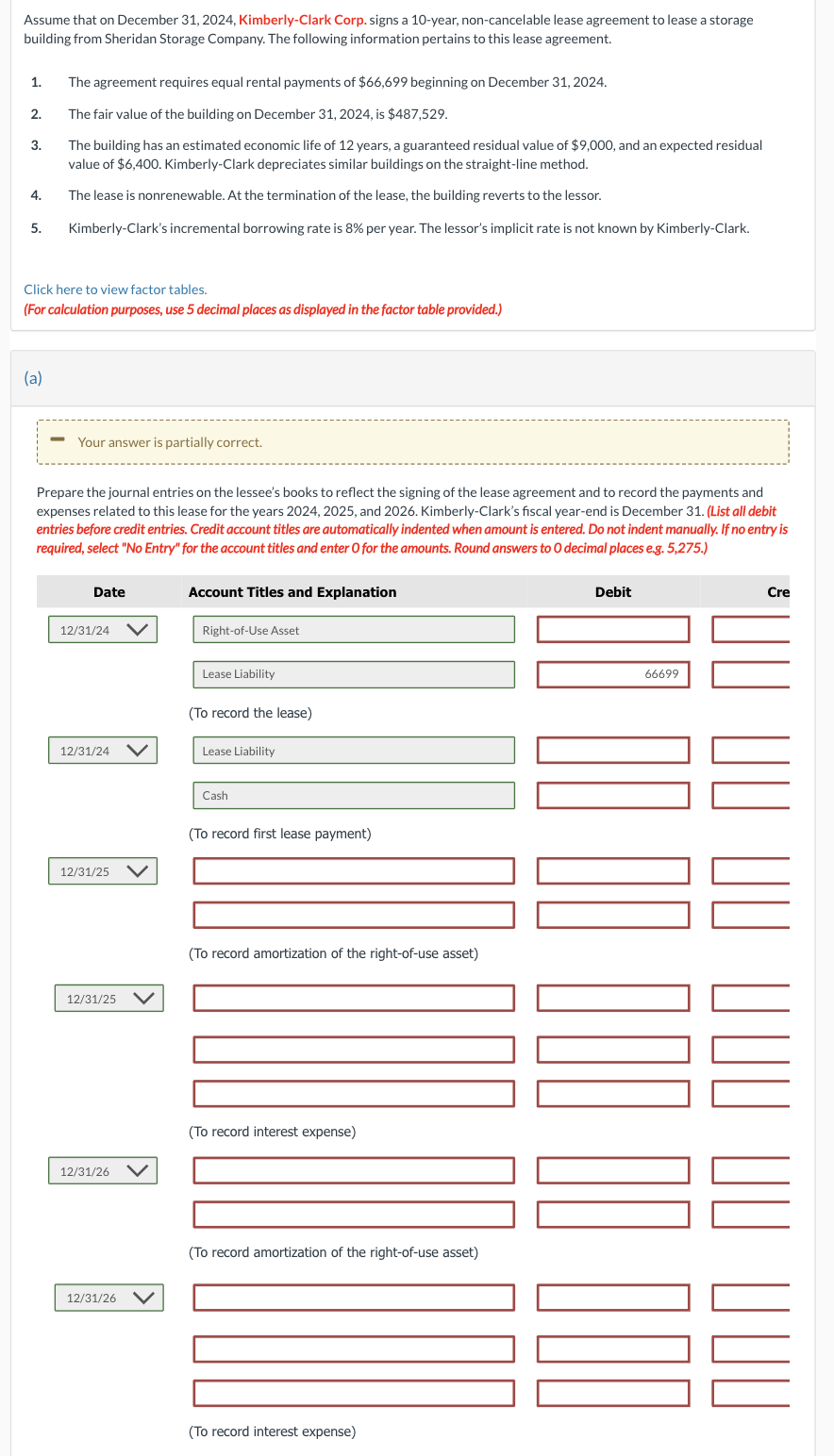 Solved Assume that on December 31, 2024, ﻿Kimberly-Clark | Chegg.com
