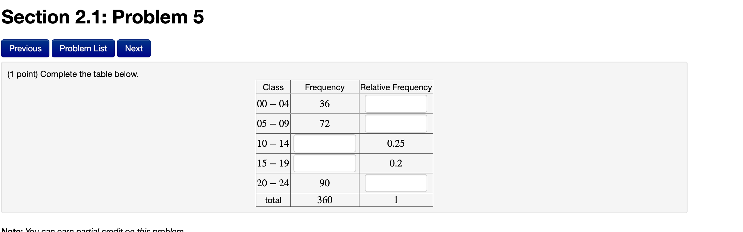 Solved Section 2.1: Problem 5 Previous Problem List Next (1 | Chegg.com
