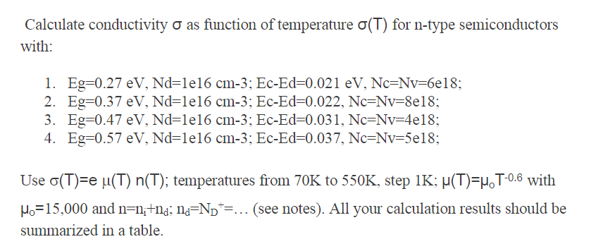 (Nc and Nv are in the same units as Nd; [cm^-3]) Show | Chegg.com