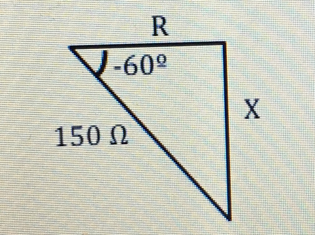 Solved Consider the given impedance triangle. Redraw the | Chegg.com