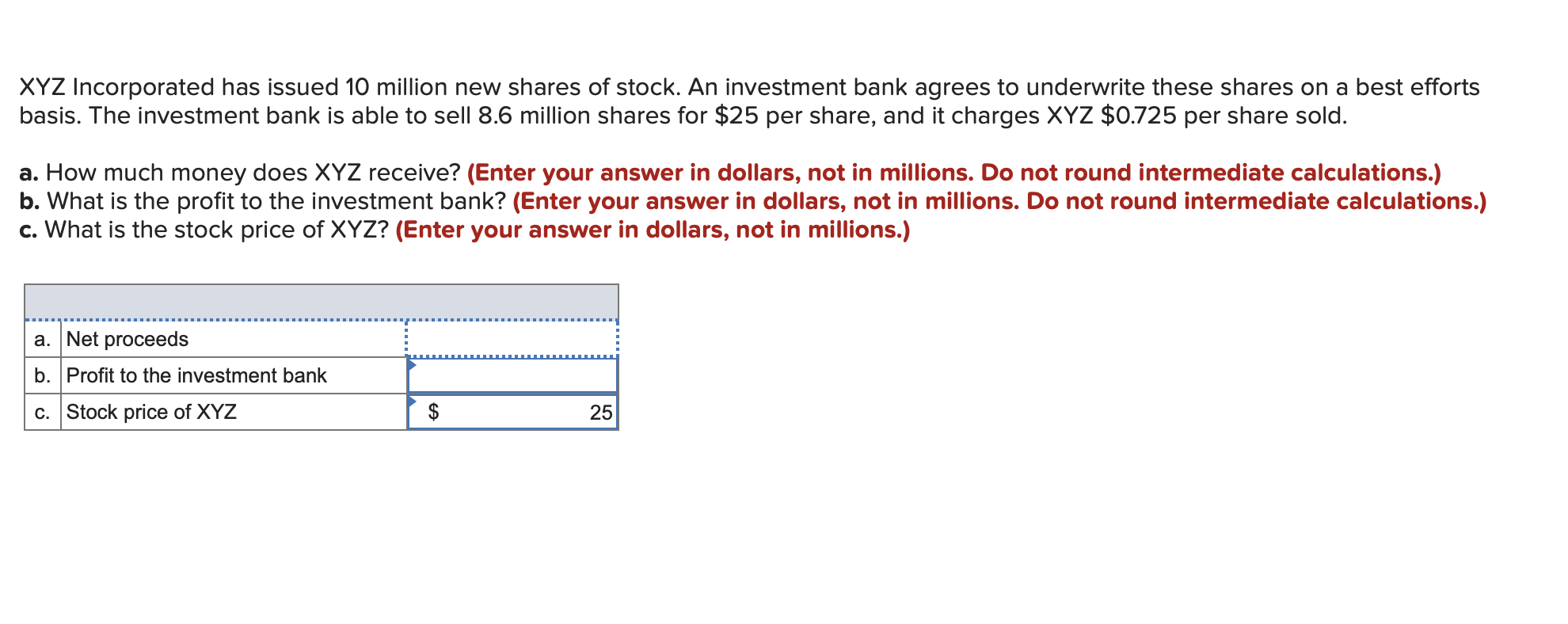 Solved XYZ Incorporated has issued 10 million new shares of | Chegg.com