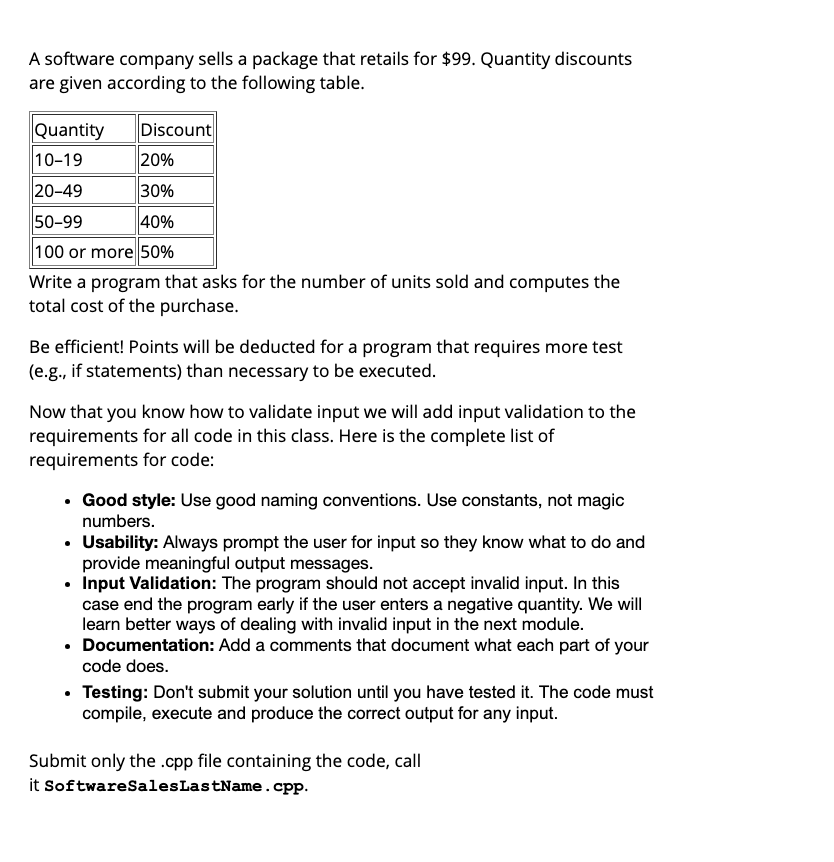 Solved A software company sells a package that retails for | Chegg.com