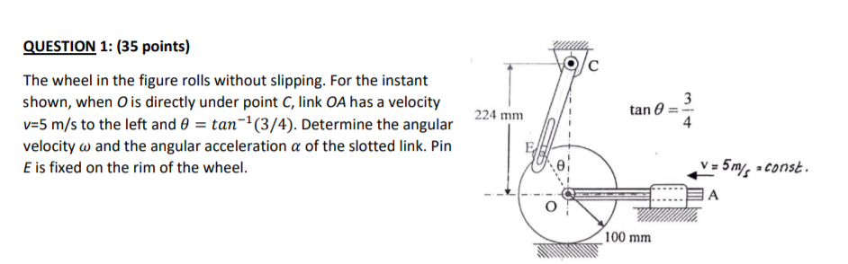 Solved The wheel in the figure rolls without slipping. For | Chegg.com
