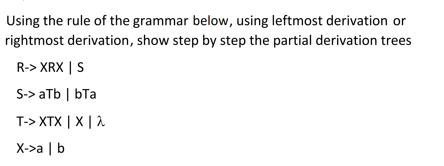 Solved Using the rule of the grammar below, using leftmost | Chegg.com