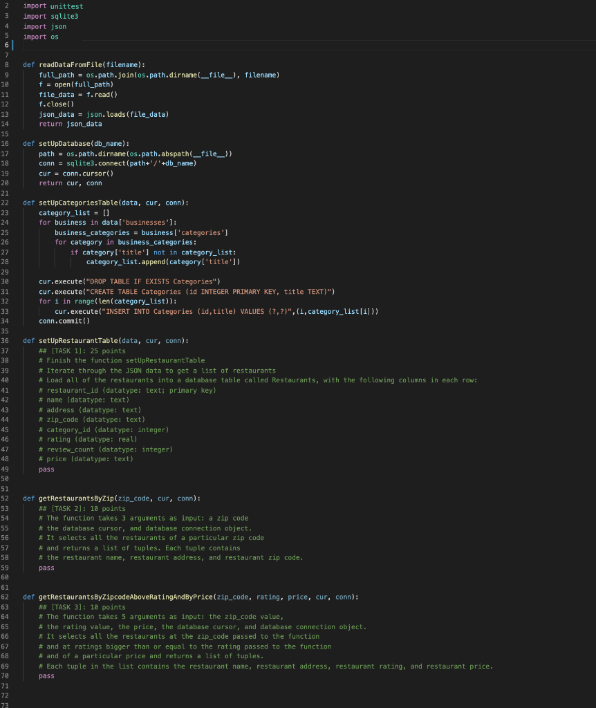 I need help editing the starter code below. I've | Chegg.com