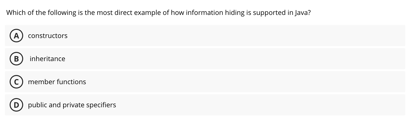 Solved Which of the following is false for constructors? | Chegg.com